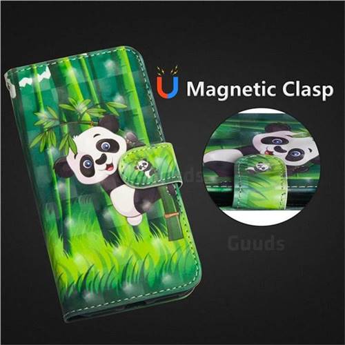 Climbing Bamboo Panda 3D Painted Leather Wallet Case for Motorola Moto ...