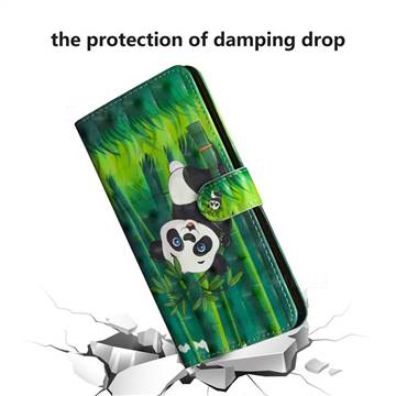Climbing Bamboo Panda 3D Painted Leather Wallet Case for Motorola Moto ...