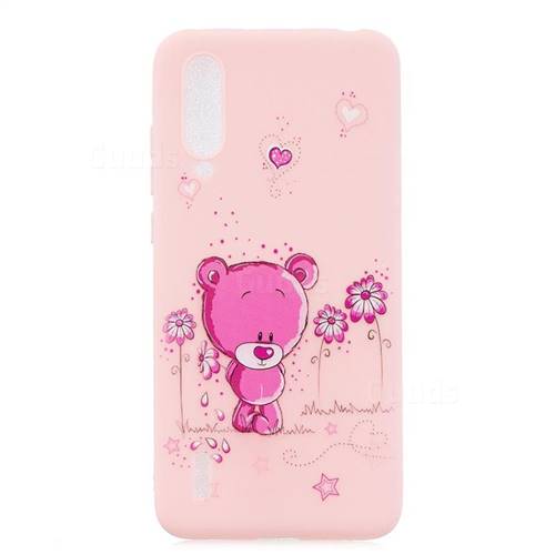 Pink Flower Bear Soft Kiss Candy Hand Strap Silicone Case for Xiaomi Mi ...