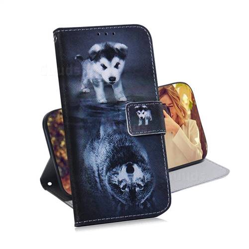 Wolf and Dog PU Leather Wallet Case for Xiaomi Mi CC9 (Mi CC9mt Meitu ...