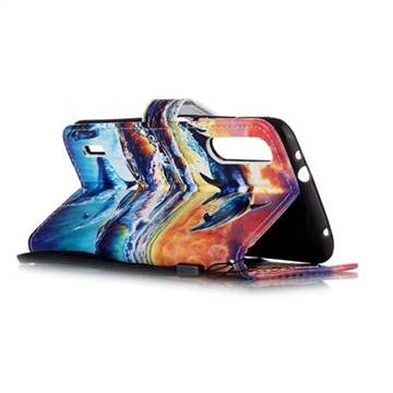 Couple Dolphin Smooth Leather Phone Wallet Case for Xiaomi Mi CC9 (Mi ...