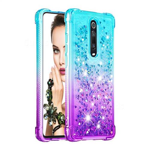 Rainbow Gradient Liquid Glitter Quicksand Sequins Phone Case for Xiaomi ...