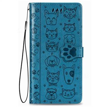 Embossing Dog Paw Kitten and Puppy Leather Wallet Case for Xiaomi Redmi ...