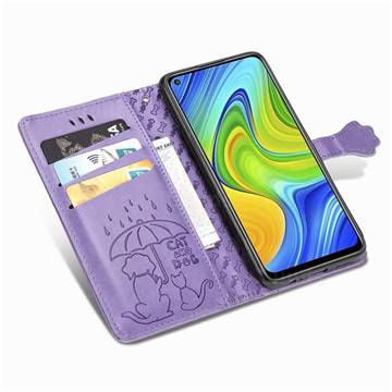 Embossing Dog Paw Kitten and Puppy Leather Wallet Case for Xiaomi Redmi ...