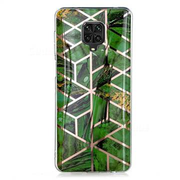 Green Rhombus Galvanized Rose Gold Marble Phone Back Cover for Xiaomi ...