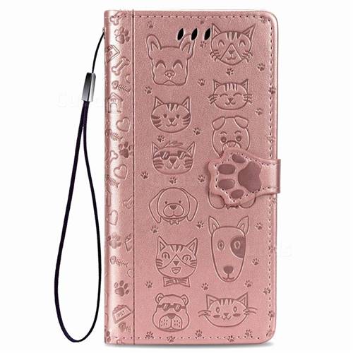 Embossing Dog Paw Kitten and Puppy Leather Wallet Case for Xiaomi Redmi ...