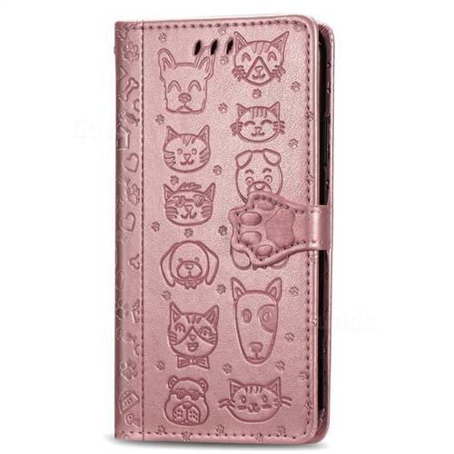 Embossing Dog Paw Kitten and Puppy Leather Wallet Case for Xiaomi Redmi ...
