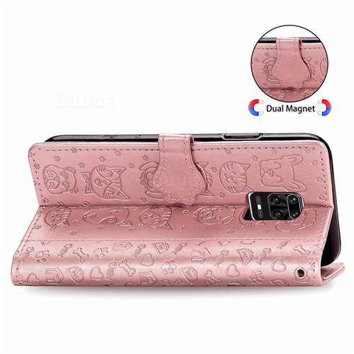 Embossing Dog Paw Kitten and Puppy Leather Wallet Case for Xiaomi Redmi ...
