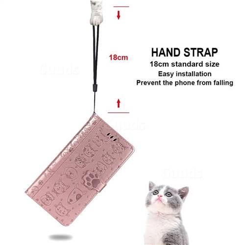 Embossing Dog Paw Kitten and Puppy Leather Wallet Case for Xiaomi Redmi ...