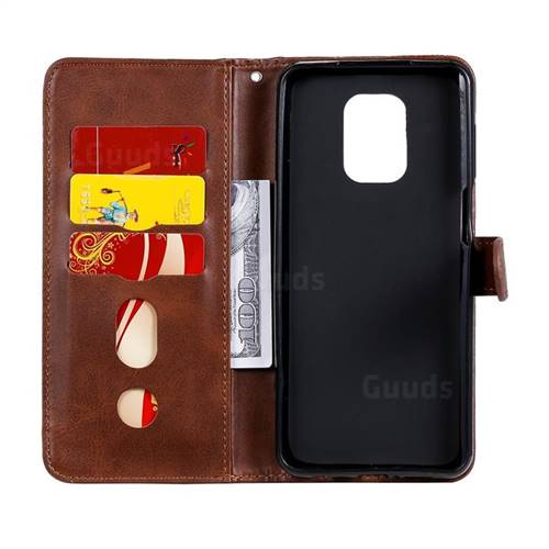 Retro Luxury Zipper Leather Phone Wallet Case for Xiaomi Redmi Note 9s ...