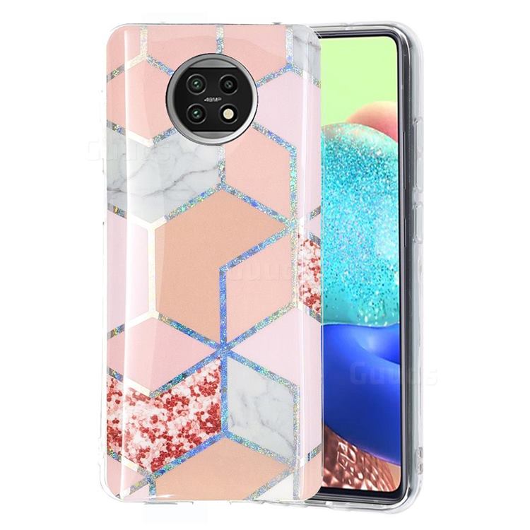 Pink Marble Painted Galvanized Electroplating Soft Phone Case Cover for ...