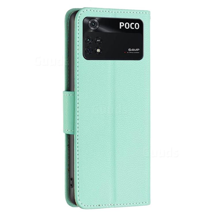 Classic Luxury Litchi Leather Phone Wallet Case for Mi Xiaomi Poco M4 ...