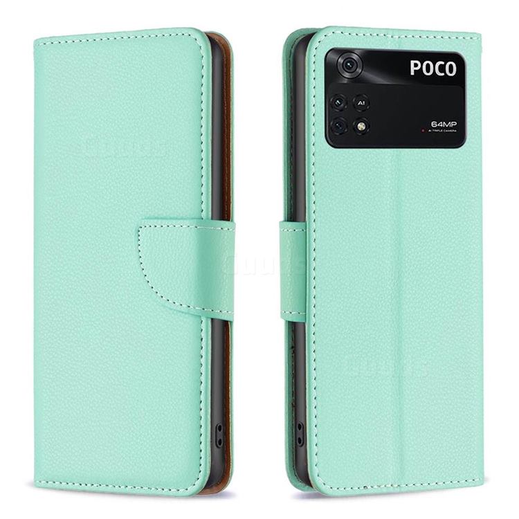 Classic Luxury Litchi Leather Phone Wallet Case for Mi Xiaomi Poco M4 ...