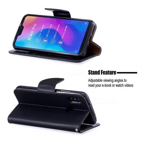 Classic Luxury Litchi Leather Phone Wallet Case for Xiaomi Mi A2 Lite ...