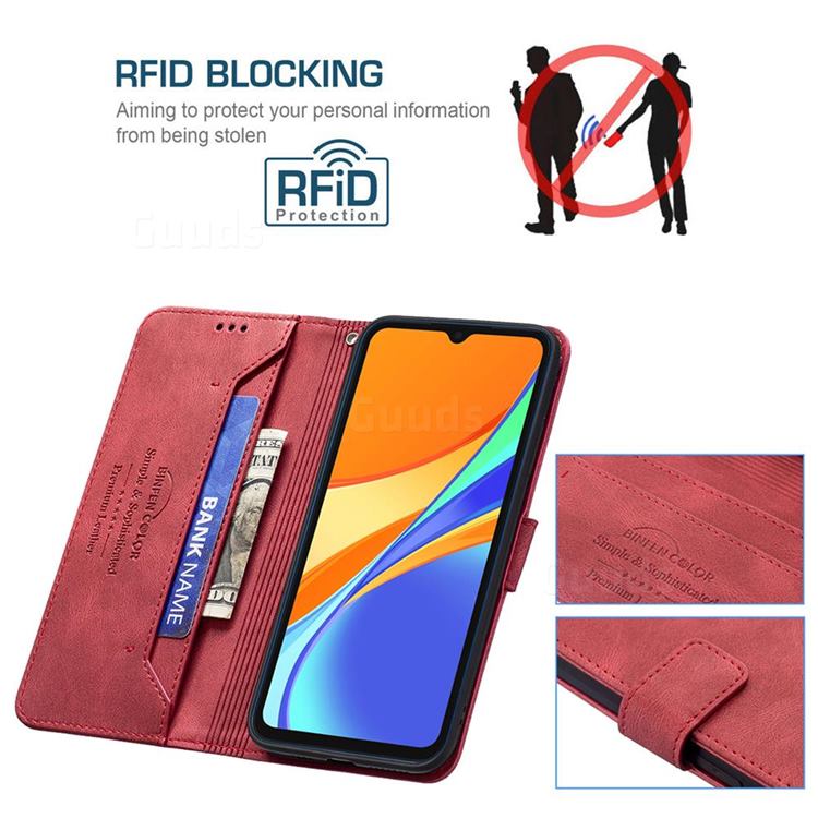 Binfen Color RFID Blocking Leather Wallet Case for Xiaomi Redmi 9C ...