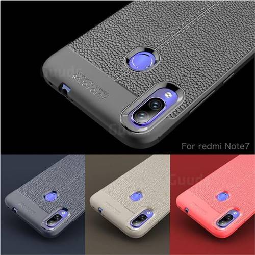 Luxury Auto Focus Litchi Texture Silicone TPU Back Cover for Xiaomi Mi ...