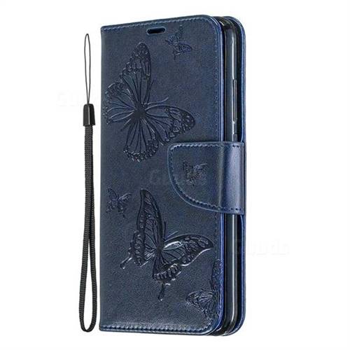 Embossing Double Butterfly Leather Wallet Case for Xiaomi Mi Redmi Note ...
