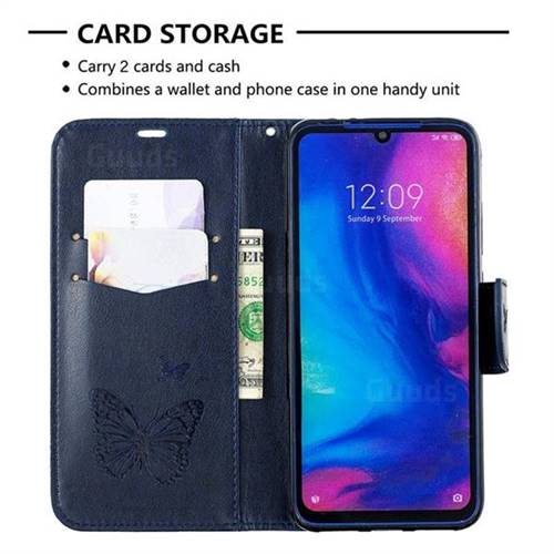 Embossing Double Butterfly Leather Wallet Case for Xiaomi Mi Redmi Note ...