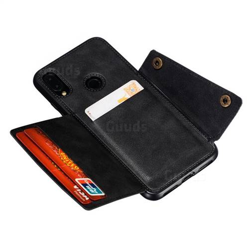 Retro Multifunction Card Slots Stand Leather Coated Phone Back Cover ...