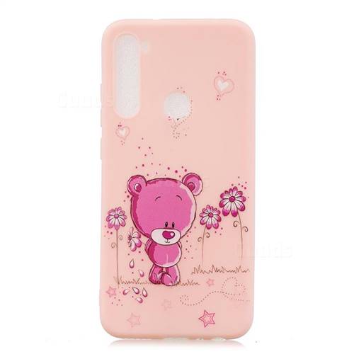 Pink Flower Bear Soft Kiss Candy Hand Strap Silicone Case for Mi Xiaomi ...