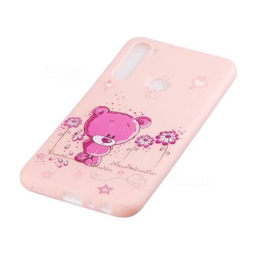 Pink Flower Bear Soft Kiss Candy Hand Strap Silicone Case for Mi Xiaomi ...