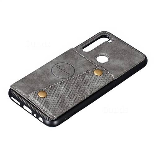 Retro Multifunction Card Slots Stand Leather Coated Phone Back Cover ...