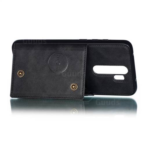Retro Multifunction Card Slots Stand Leather Coated Phone Back Cover ...
