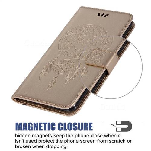 Intricate Embossing Owl Campanula Leather Wallet Case for Mi Xiaomi ...