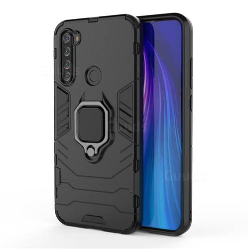 Black Panther Armor Metal Ring Grip Shockproof Dual Layer Rugged Hard ...