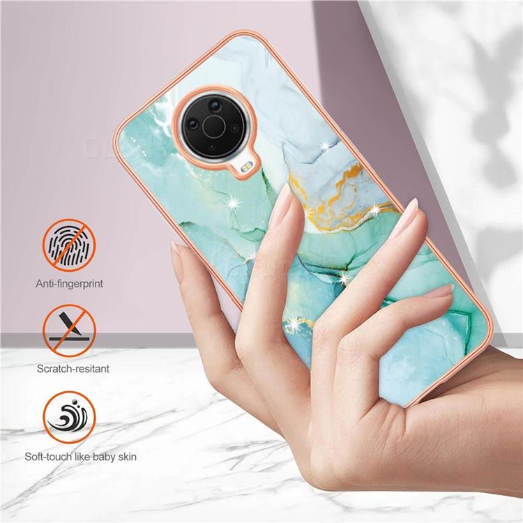 Green Silk Electroplated Gold Frame 2.0 Thickness Plating Marble IMD ...