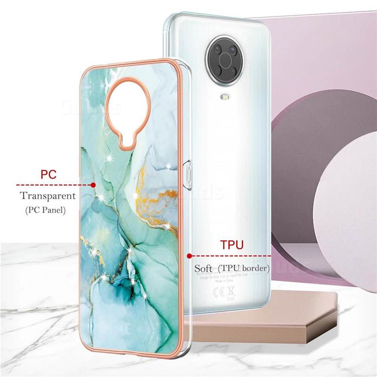 Green Silk Electroplated Gold Frame 2.0 Thickness Plating Marble IMD ...