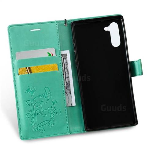 Embossing 3D Butterfly Leather Wallet Case for Samsung Galaxy Note 10 ...