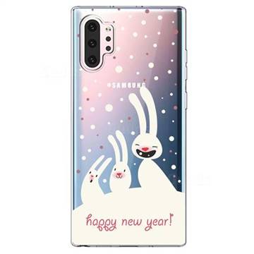White Rabbits Xmas Super Clear Soft Back Cover for Samsung Galaxy Note ...