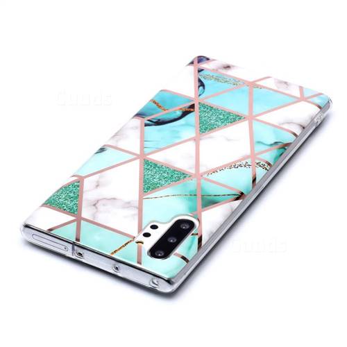 Green White Galvanized Rose Gold Marble Phone Back Cover for Samsung ...