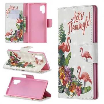 Flower Flamingo 3D Painted Leather Wallet Phone Case for Samsung Galaxy ...