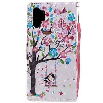 Flower Tree Swing Girl 3D Painted Leather Wallet Case for Samsung ...