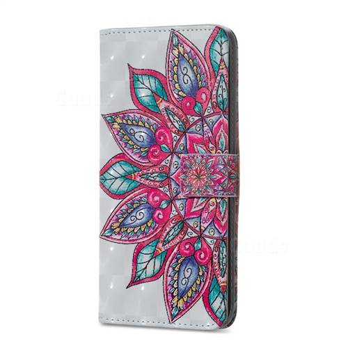 Mandara Flower 3D Painted Leather Phone Wallet Case for Samsung Galaxy ...