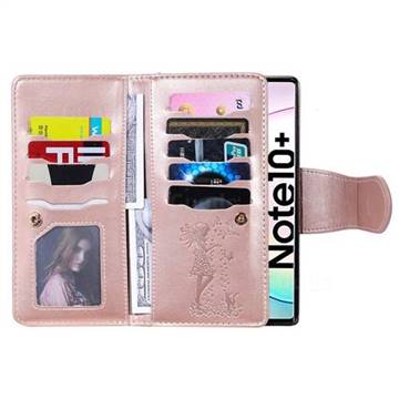 Embossing Cat Girl 9 Card Leather Wallet Case for Samsung Galaxy Note ...