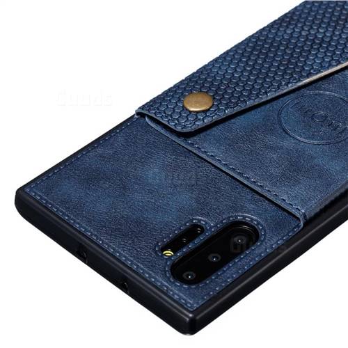 Retro Multifunction Card Slots Stand Leather Coated Phone Back Cover ...