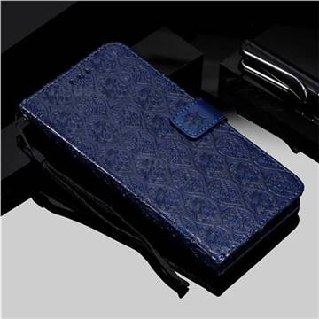 Intricate Embossing Rattan Flower Leather Wallet Case for Samsung ...