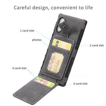 Maple Pattern Canvas Multi-function Leather Phone Back Cover for ...