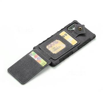 Maple Pattern Canvas Multi-function Leather Phone Back Cover for ...