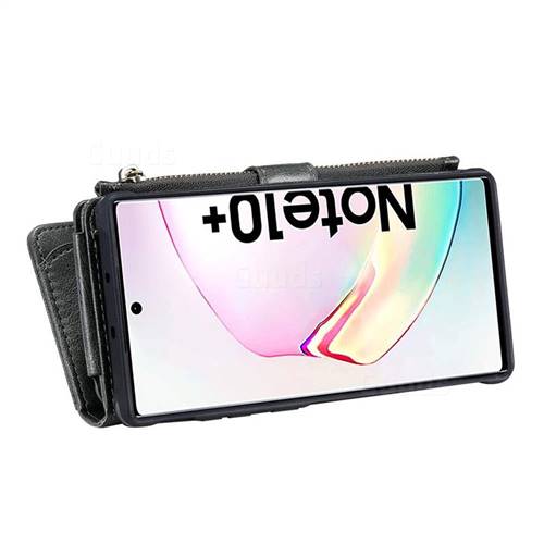 Retro Multifunction Zipper Magnetic Separable Leather Phone Case Cover ...