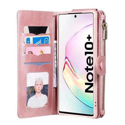 Retro Multifunction Zipper Magnetic Separable Leather Phone Case Cover ...