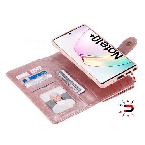 Retro Multifunction Zipper Magnetic Separable Leather Phone Case Cover ...