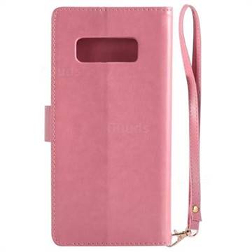 Luminous Flower Girl Cat Leather Wallet Case for Samsung Galaxy Note 8 ...