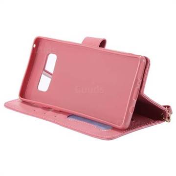 Luminous Flower Girl Cat Leather Wallet Case for Samsung Galaxy Note 8 ...