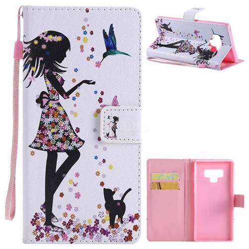 Petals and Cats PU Leather Wallet Case for Samsung Galaxy Note9 ...