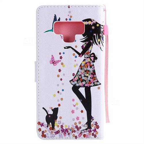 Petals and Cats PU Leather Wallet Case for Samsung Galaxy Note9 ...
