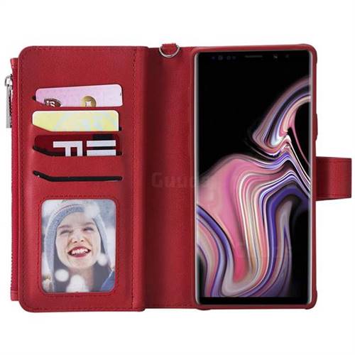 Retro Luxury Multifunction Zipper Leather Phone Wallet for Samsung ...